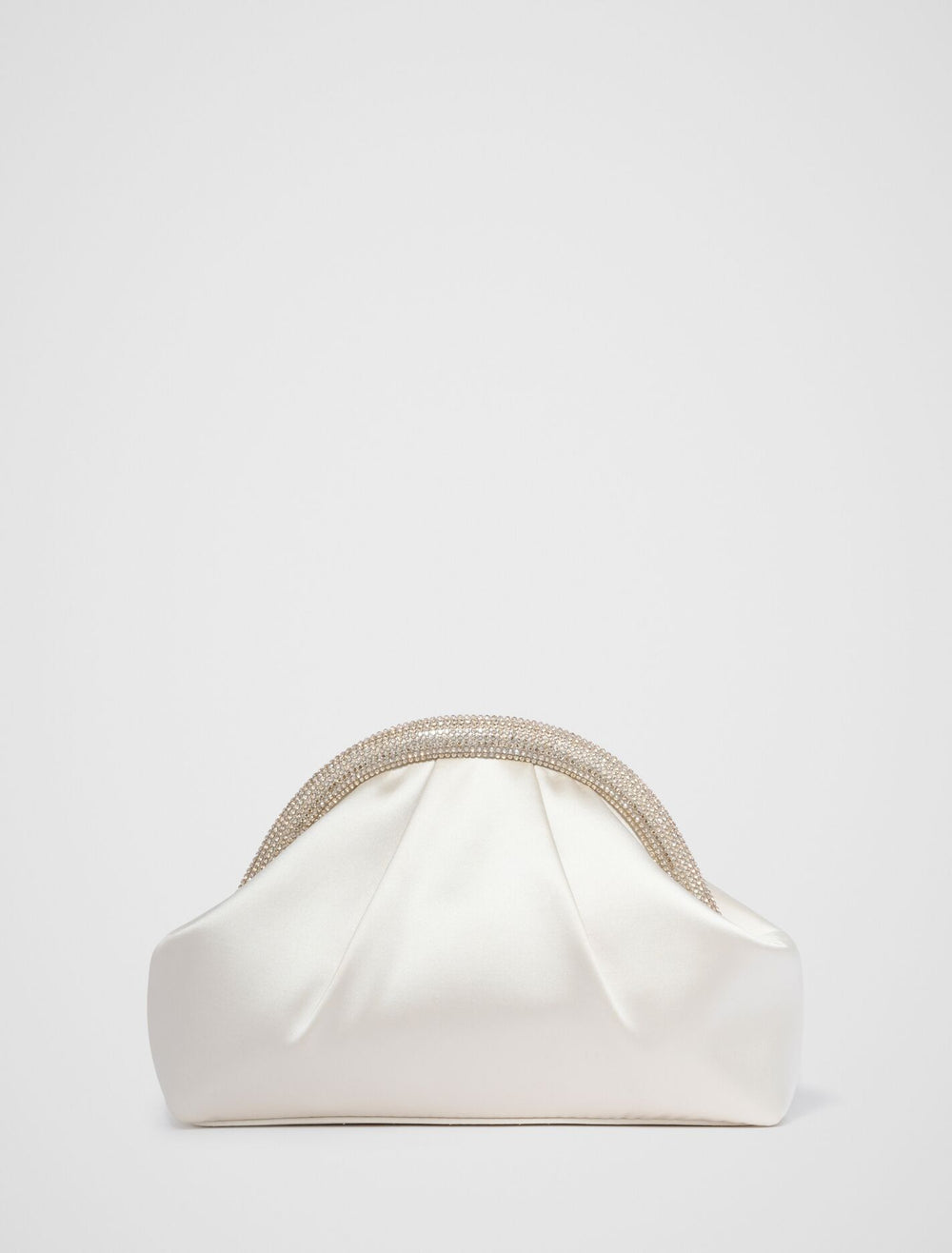 Shayla Shiny Frame Clutch Ivory | Forever New