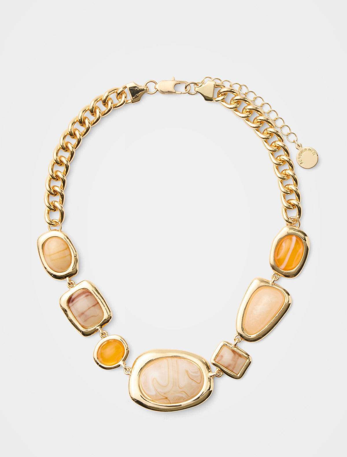 Signature Sylvia Stone Necklace Orange/Sand | Forever New