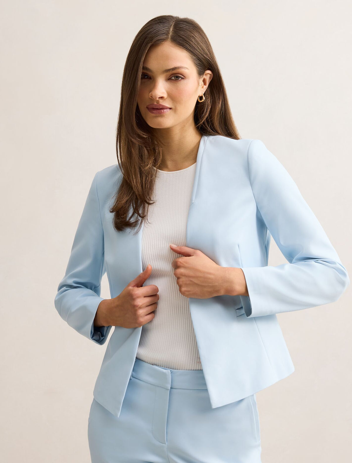 Farrah Fitted Blazer Icy Blue Suit | Forever New