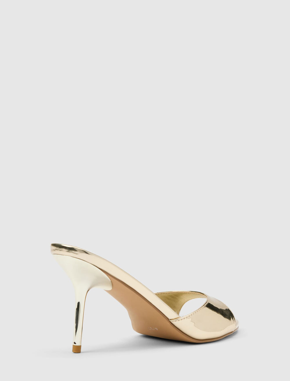 Poppy Pointed Toe Mule Heel Gold | Forever New