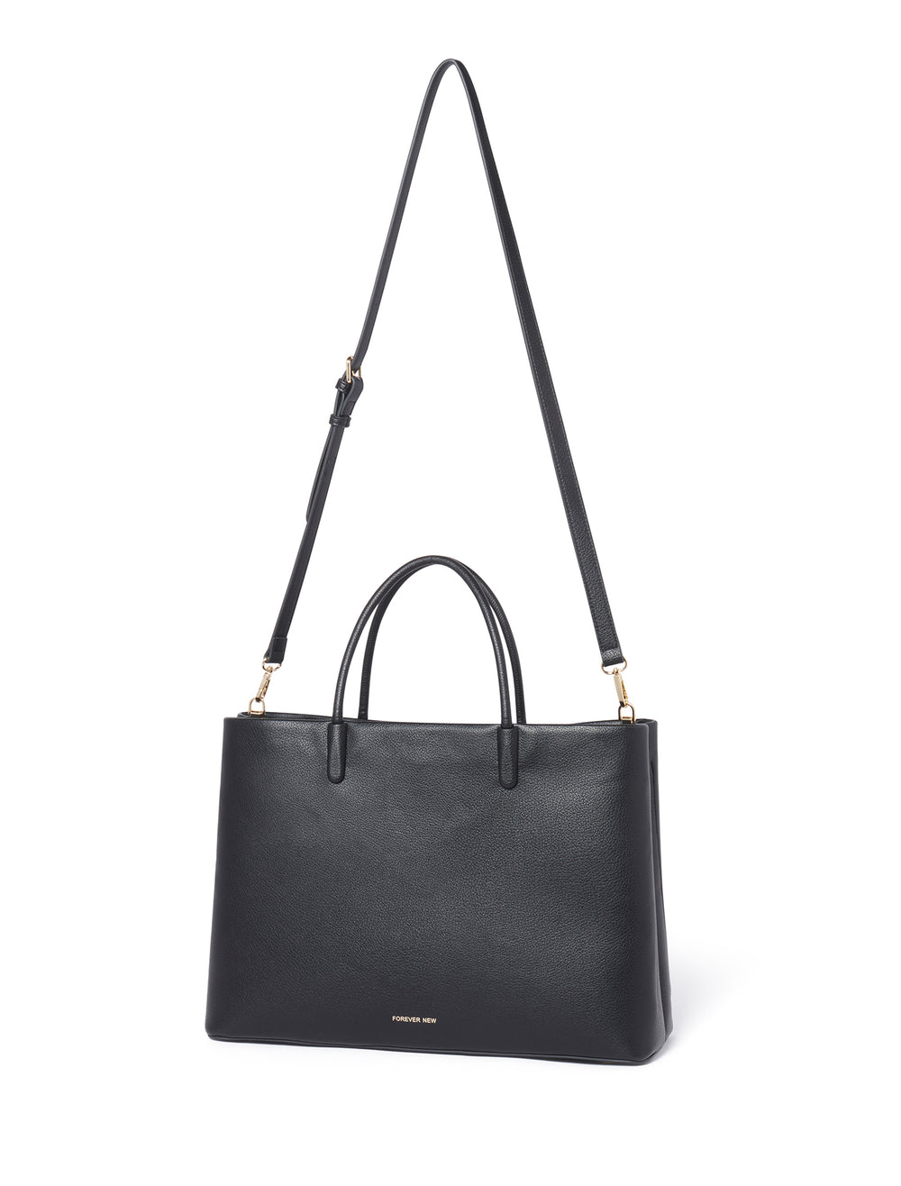 Romy Refined Laptop Bag Black | Forever New
