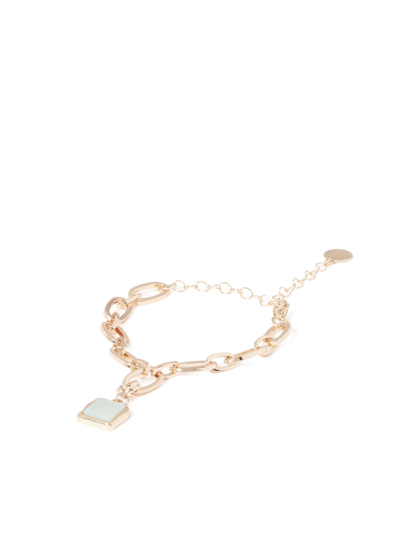 Esme Square Stone Bracelet Gold | Forever New
