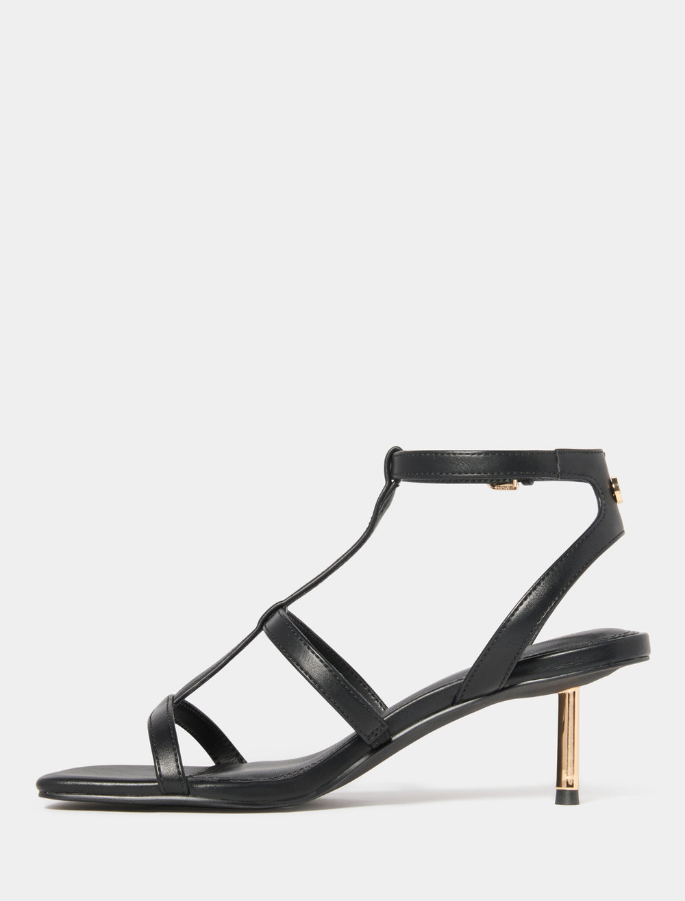 Cindy Simple Sandal Heel Black | Forever New