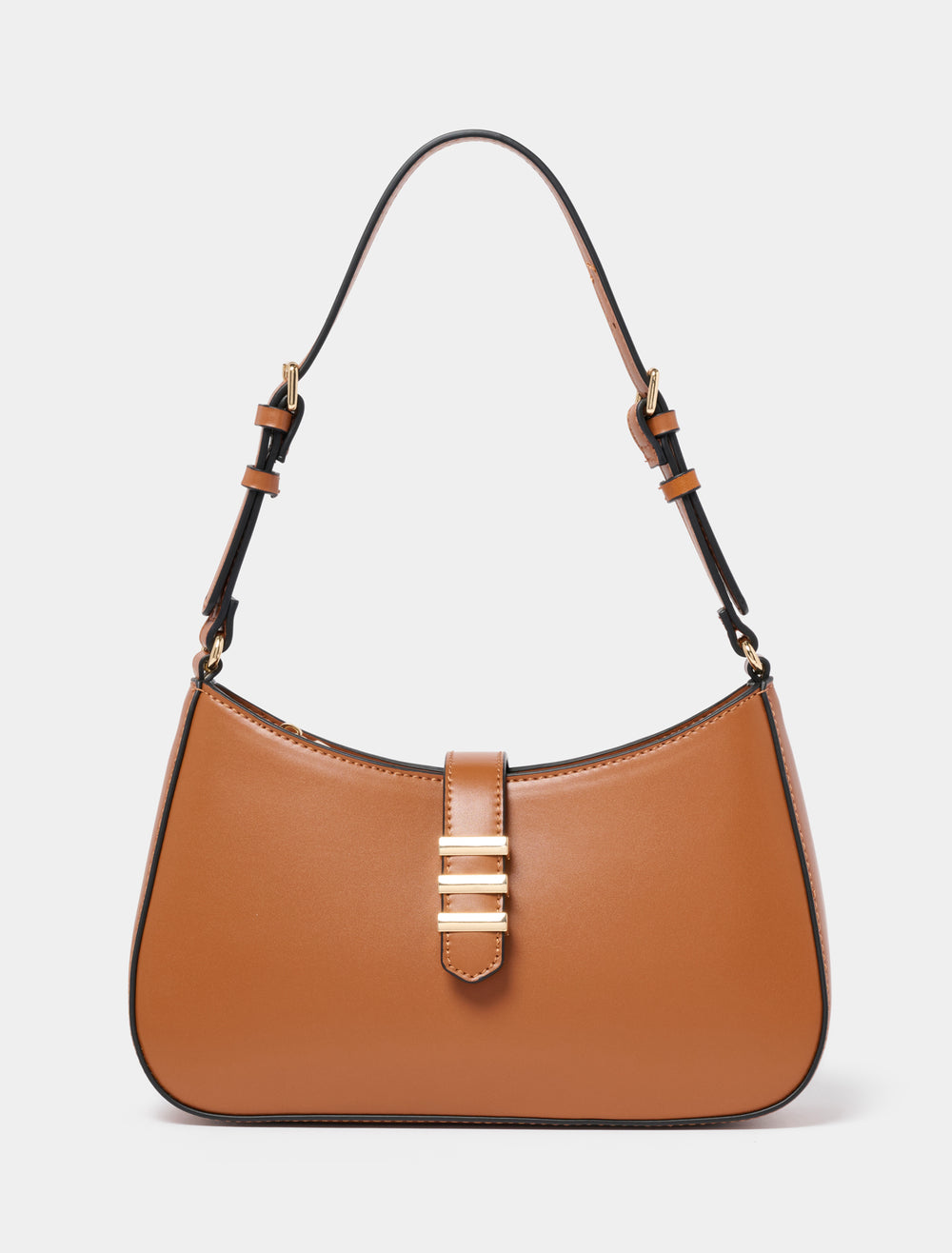Celina Curve Shoulder Bag Tan | Forever New