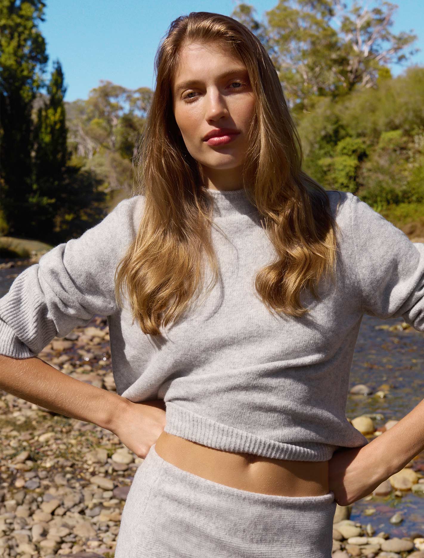 Layla Co-Ord Jumper Grey | Forever New