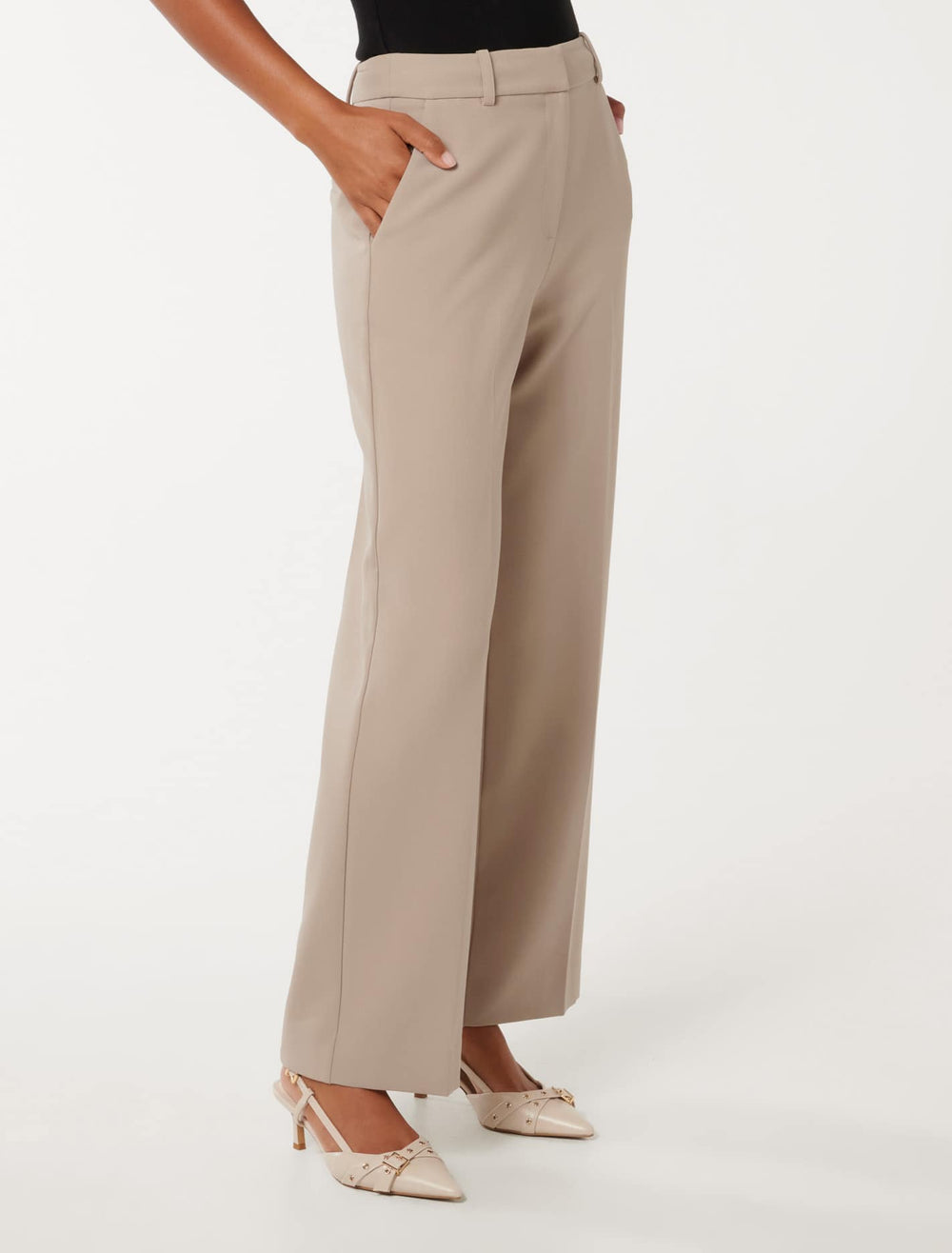 Aries Straight Leg Pants Neutral Suit | Forever New