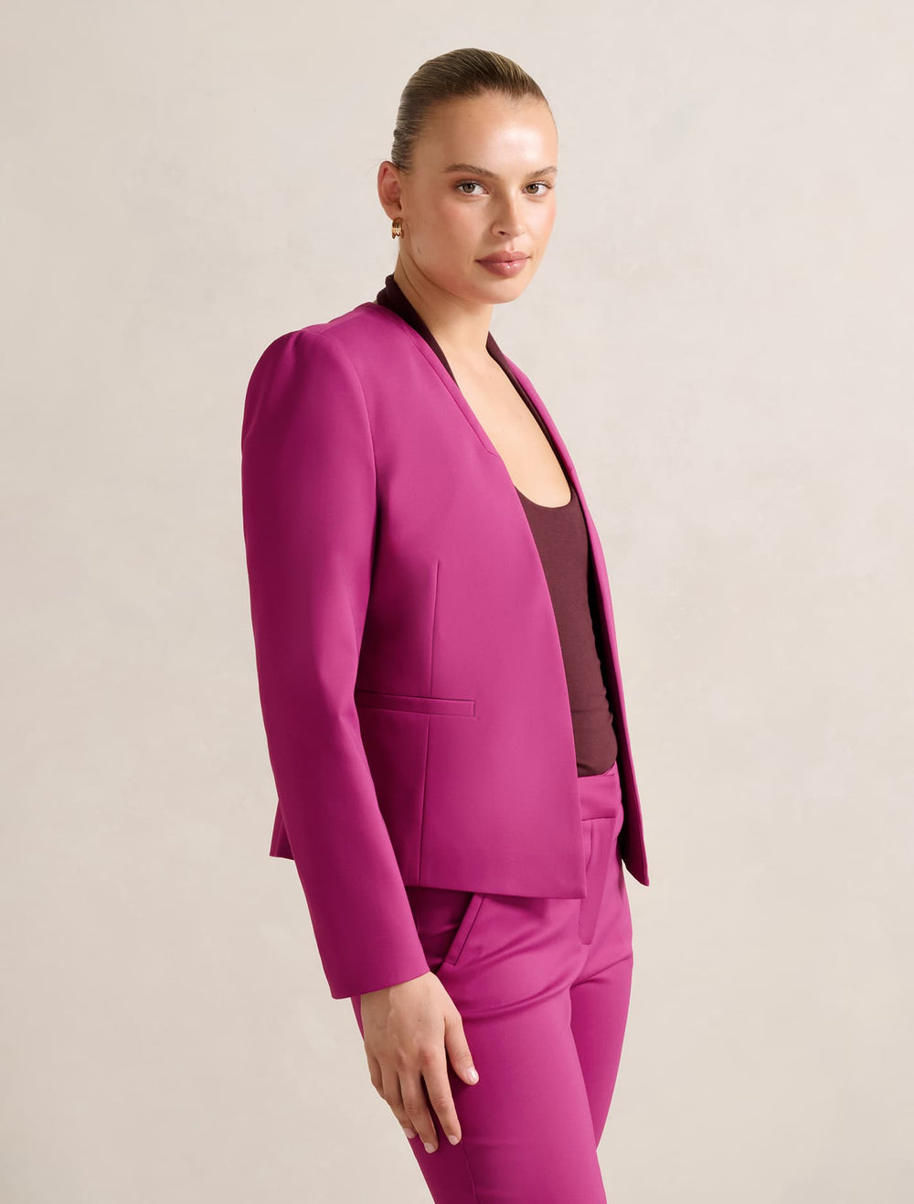 Farrah Fitted Blazer Precious Ruby Suit | Forever New