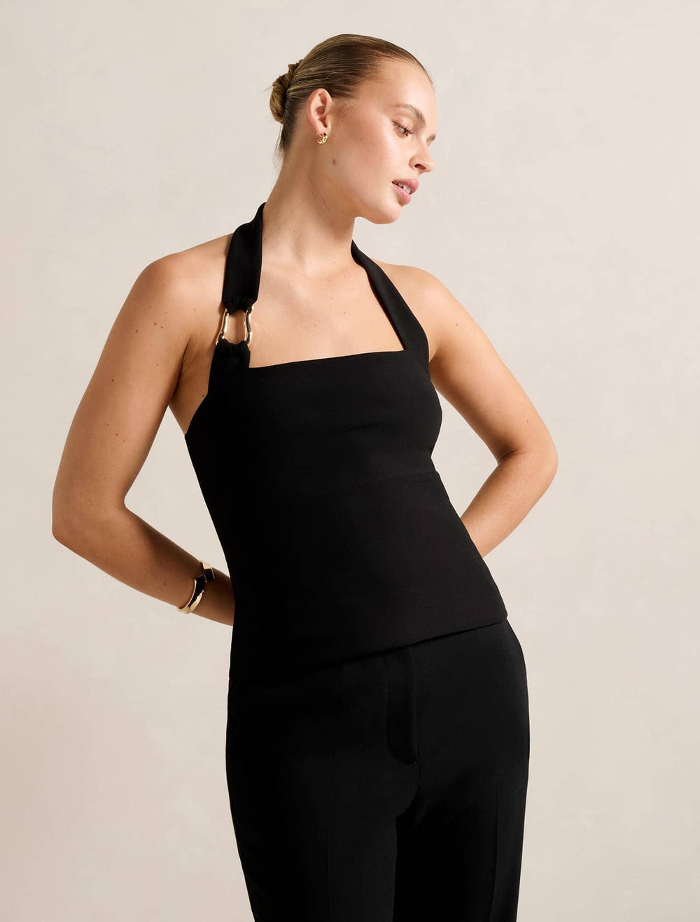 Colette Hardwear Halter Top Black | Forever New